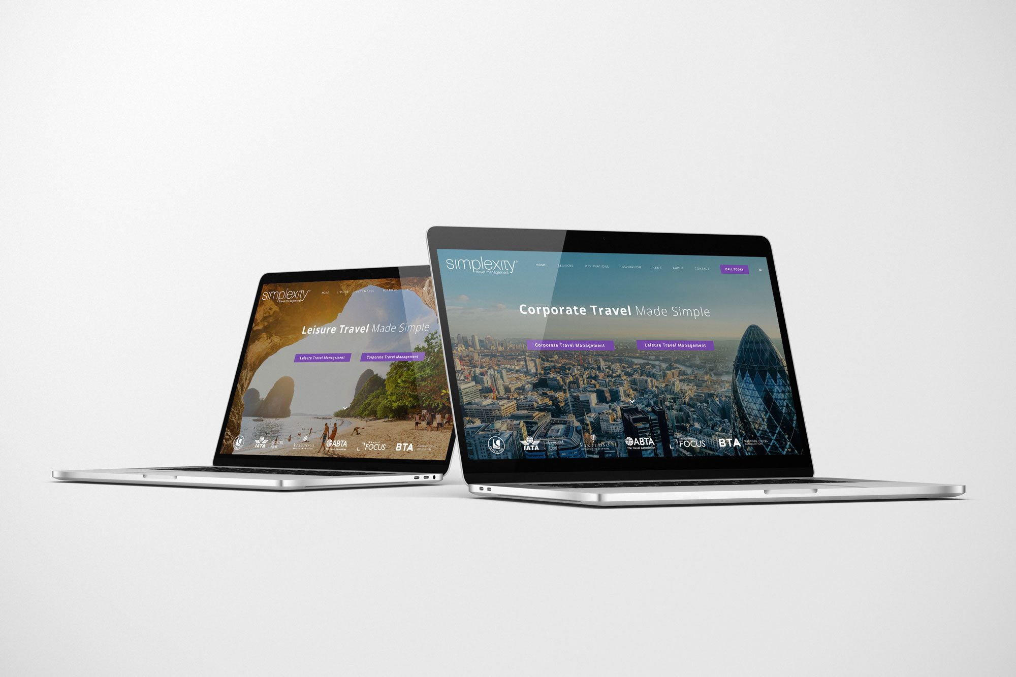 Our brand-new website. - Simplexity Travel Management